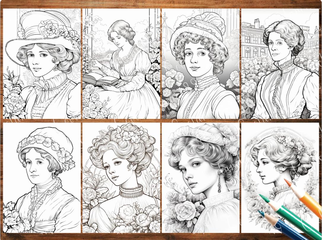 35 Jane Austin Coloring Coloring Book, Coloring Pages for Adults and ...