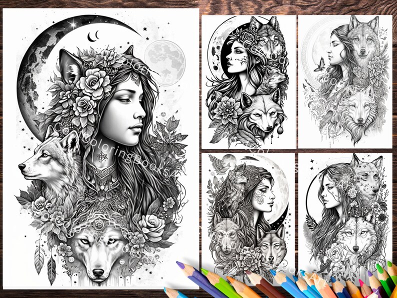 26 Native American Woman Coloring Pages: Hand-drawn Digital Prints (PDF ...