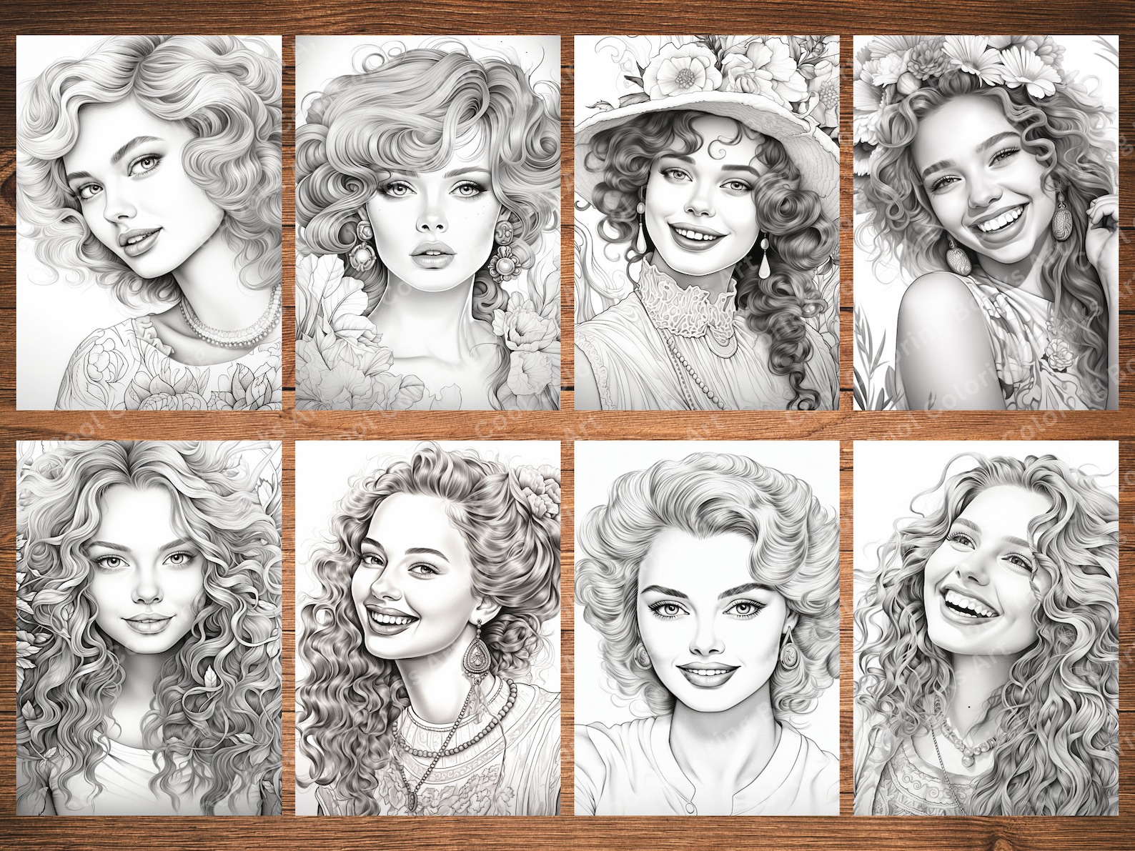 25 Pretty Lady Coloring Pages Beautiful Women Coloring Book for Adults ...