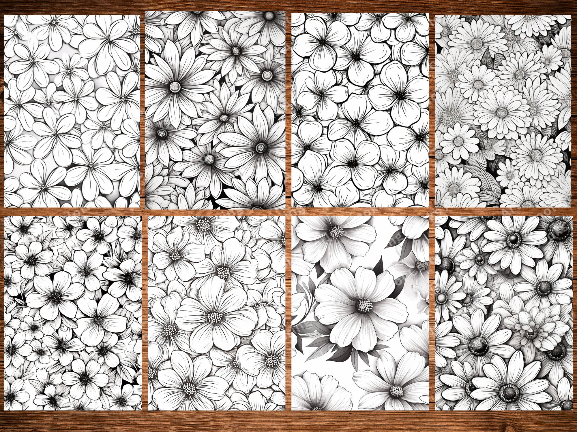 37 Flower Coloring Book Pages, Floral Coloring Page, Printable Flowers ...