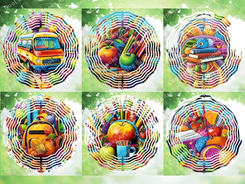 3D Back to School Bus Wind Spinner Digital Design for - Etsy