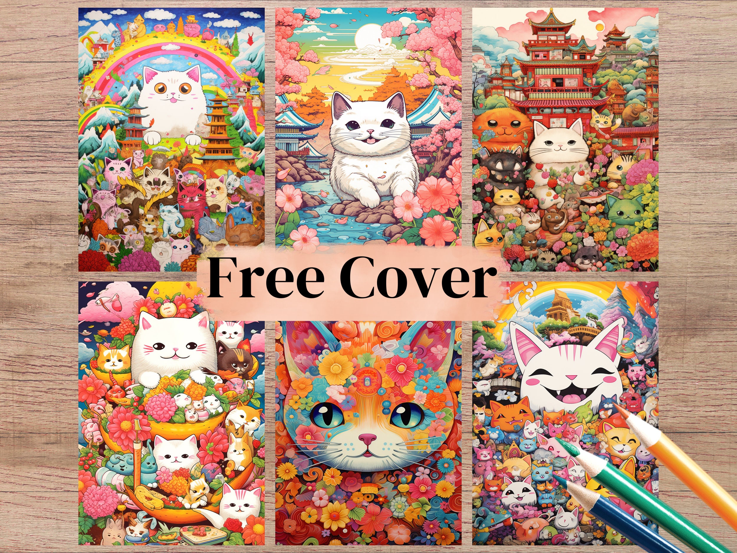 39 Kawaii Cat Doodle Coloring Books, Doodle Coloring Books, Homeschool ...