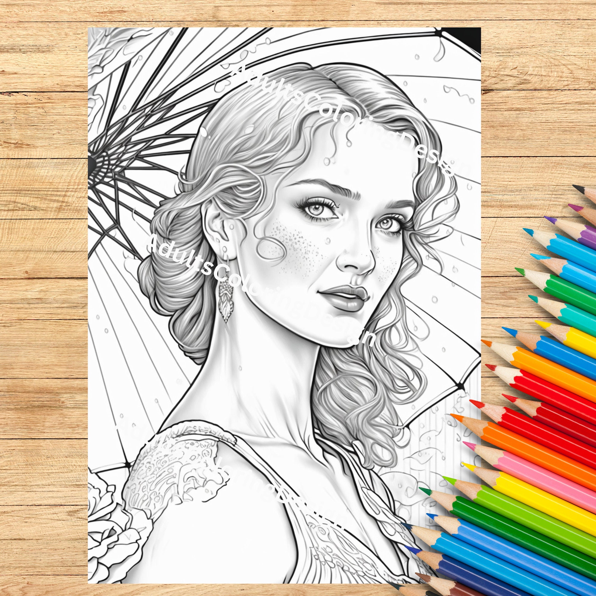 20 Beautiful Women Coloring Pages ,printable Adult Coloring Pages ...