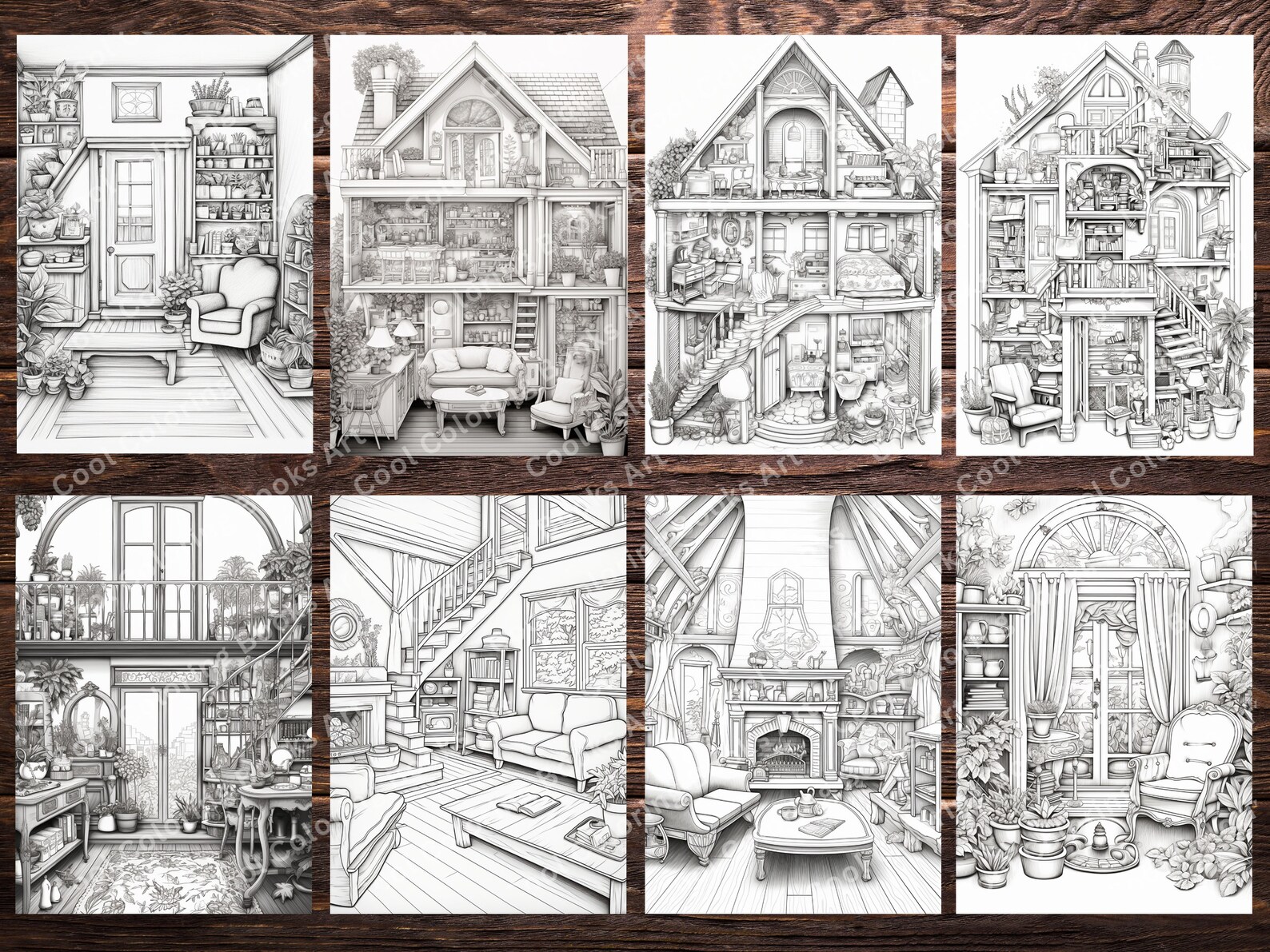 22 Doodle House Coloring Pages for Adults and for Kids for Relax and ...