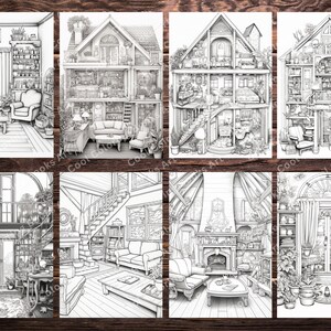 22 Doodle House Coloring Pages for Adults and for Kids for Relax and ...