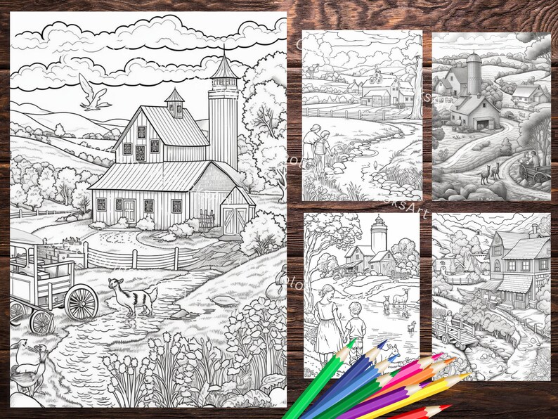 30 Farm Coloring Book Farm Coloring Pages Printable - Etsy