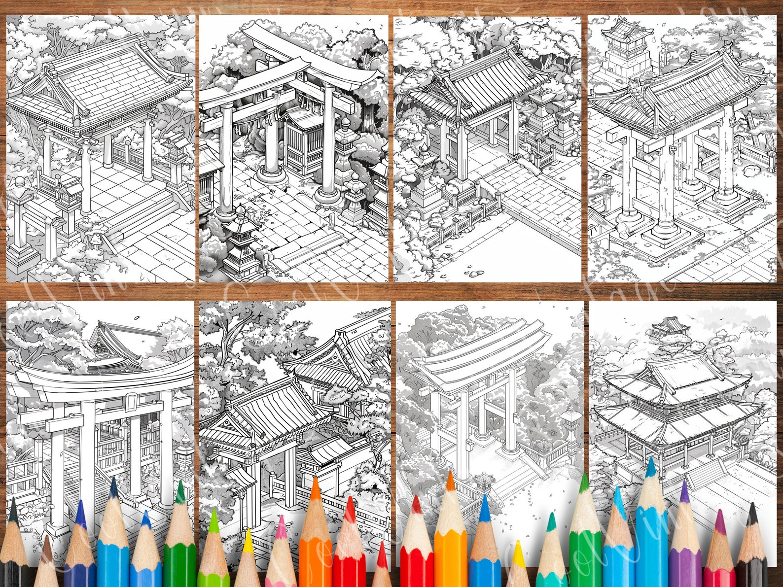 37 Japanese Isometric Store Coloring Book Intricate Japanese Design for ...