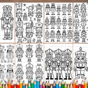 40 Christmas Nutcracker Coloring Pages: Festive Holiday Activity (PDF ...