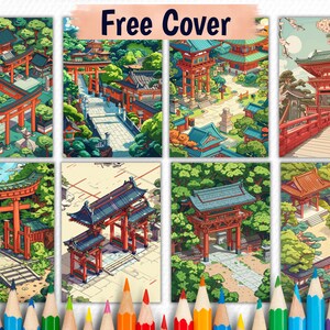 37 Japanese Isometric Store Coloring Book - Intricate Japanese Design ...