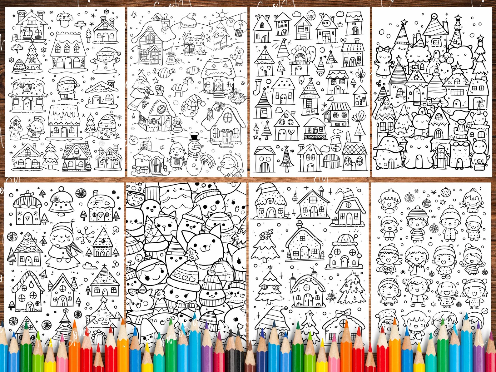 39 Kawaii Christmas Coloring , Christmas Coloring Book ,kawaii Coloring ...