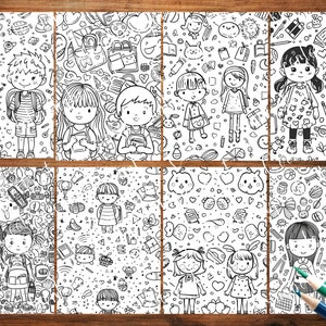 40 School Doodles Clipart, Back to School Doodle Png Graphics Instant ...