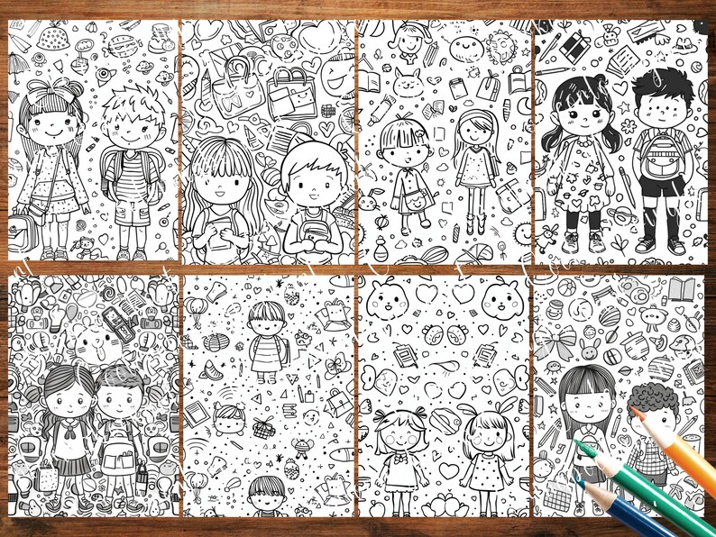 40 School Doodles Clipart, Back to School Doodle Png Graphics Instant ...