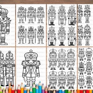 40 Christmas Nutcracker Coloring Pages: Festive Holiday Activity (PDF ...