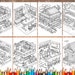 Japanese Restaurant Coloring Book: 35 Shop House Pages (digital ...