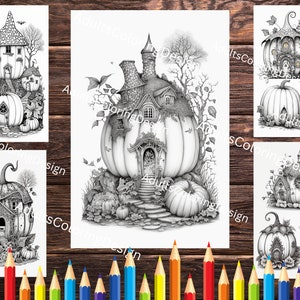 20 Pumpkin Fairy Houses Coloring Pages , Printable Adult Coloring Pages ...