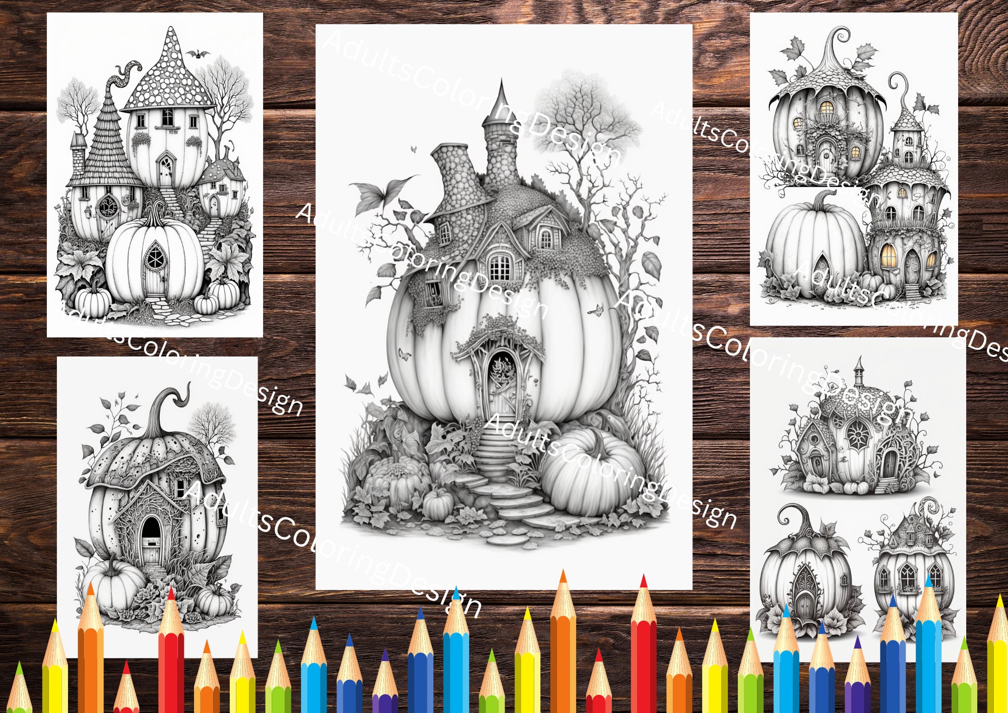 20 Pumpkin Fairy Houses Coloring Pages , Printable Adult Coloring Pages ...