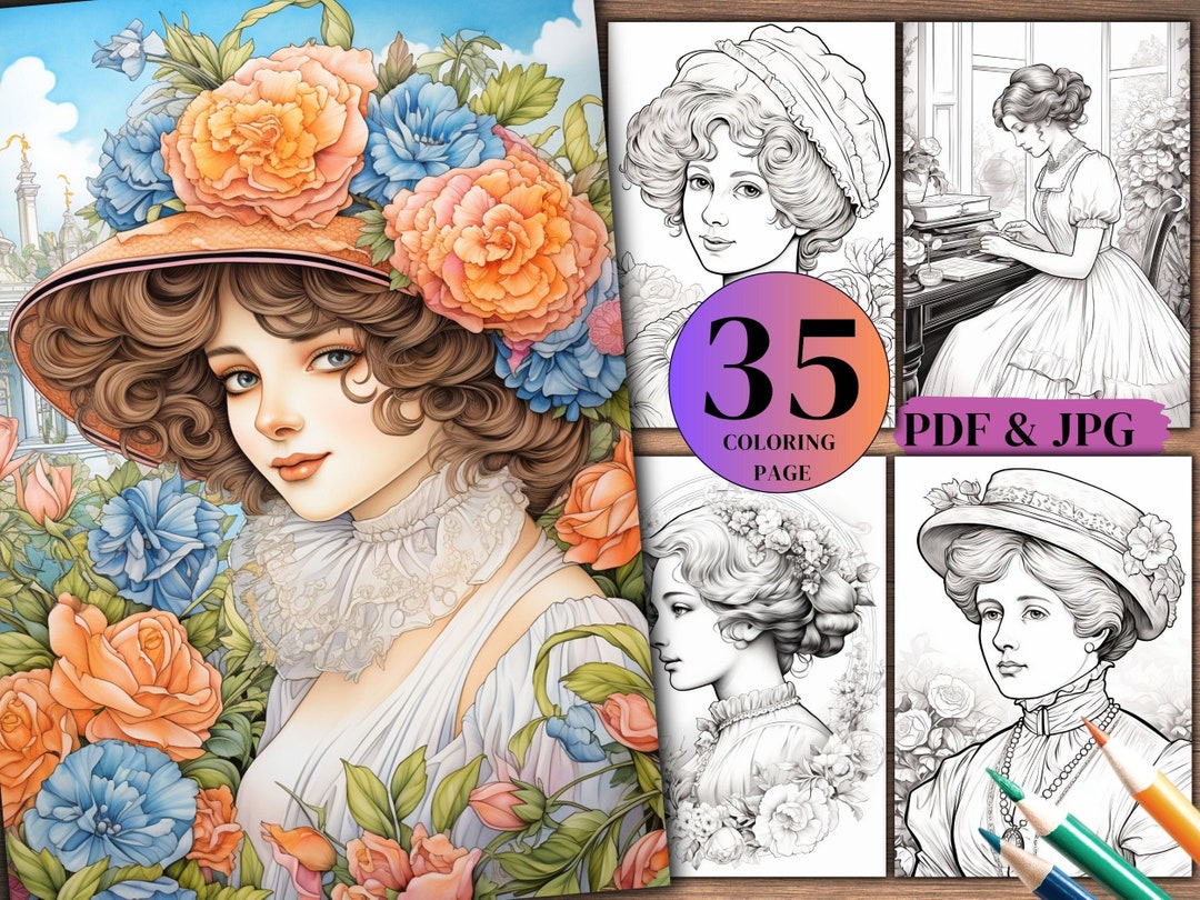 35 Jane Austin Coloring Coloring Book, Coloring Pages for Adults and ...