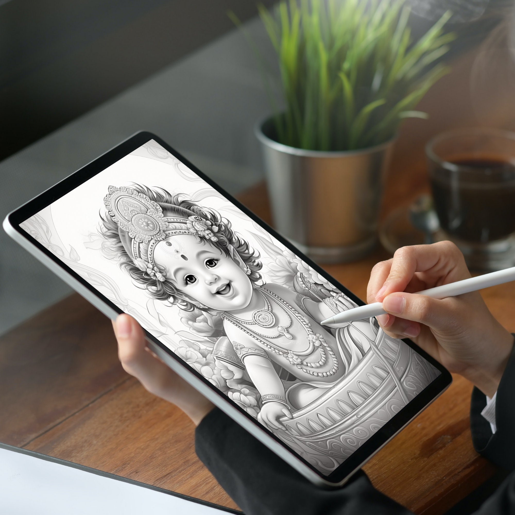 15 Baby Krishna Coloring Page , Printable , Digital Download PDF JPE ...