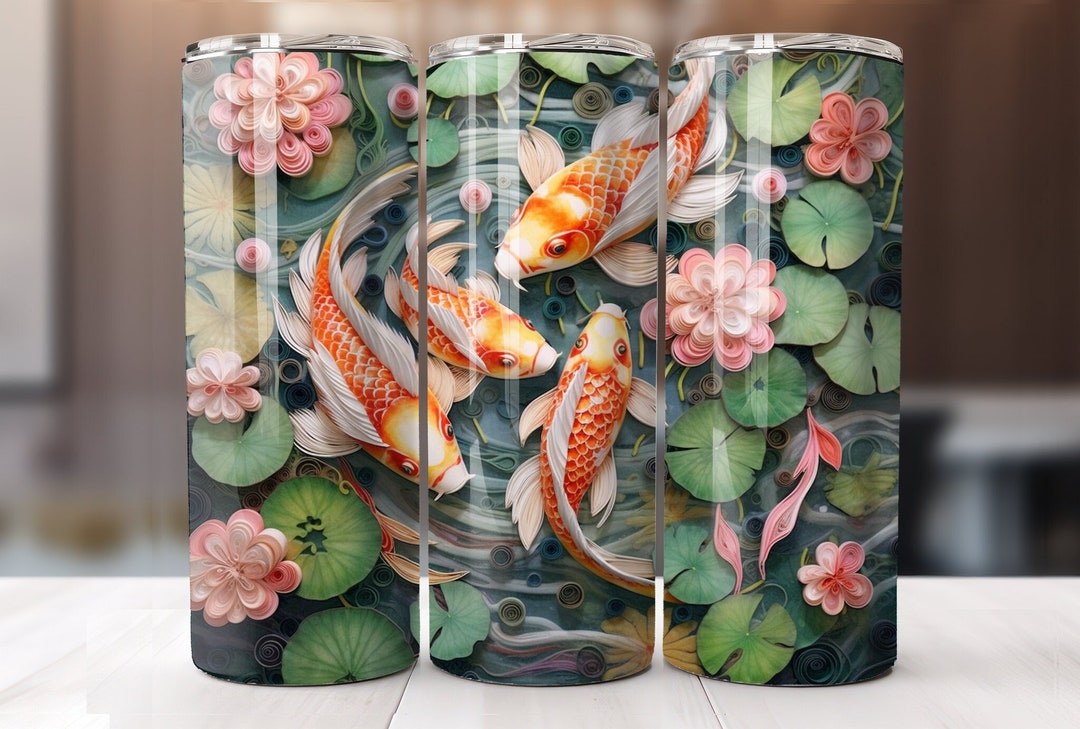 Koi Fish Tumbler Sublimation Design: Japanese Carp Wrap (PNG) - Etsy