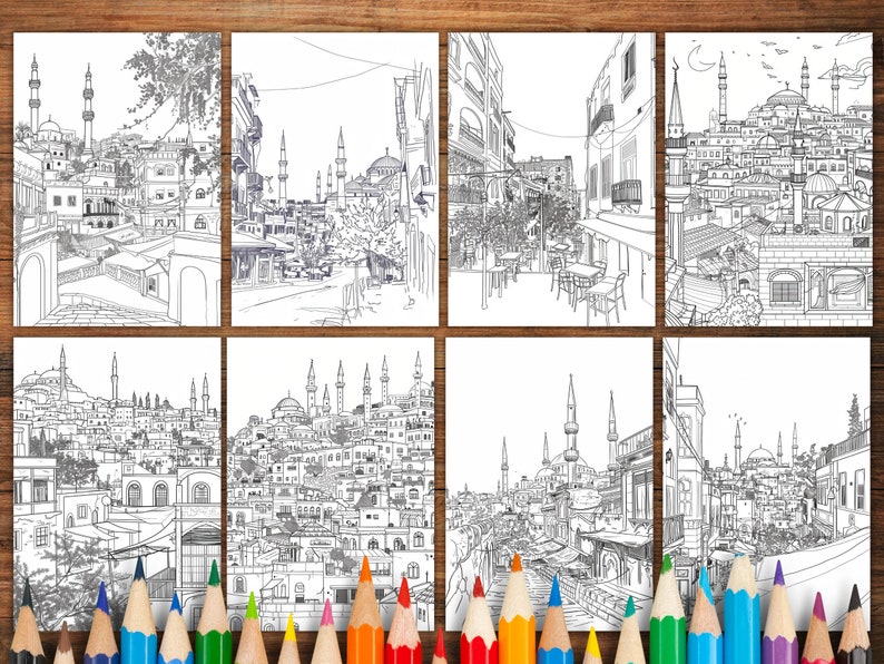 30 Cityscape of Aleppo Coloring Books ,digital Downloads PDF & JPG ...