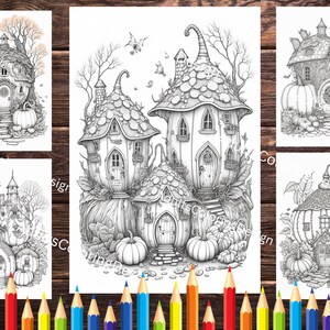20 Pumpkin Fairy Houses Coloring Pages , Printable Adult Coloring Pages ...
