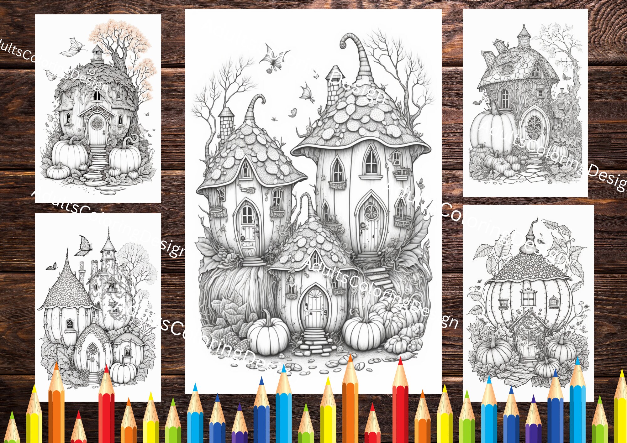 20 Pumpkin Fairy Houses Coloring Pages , Printable Adult Coloring Pages ...