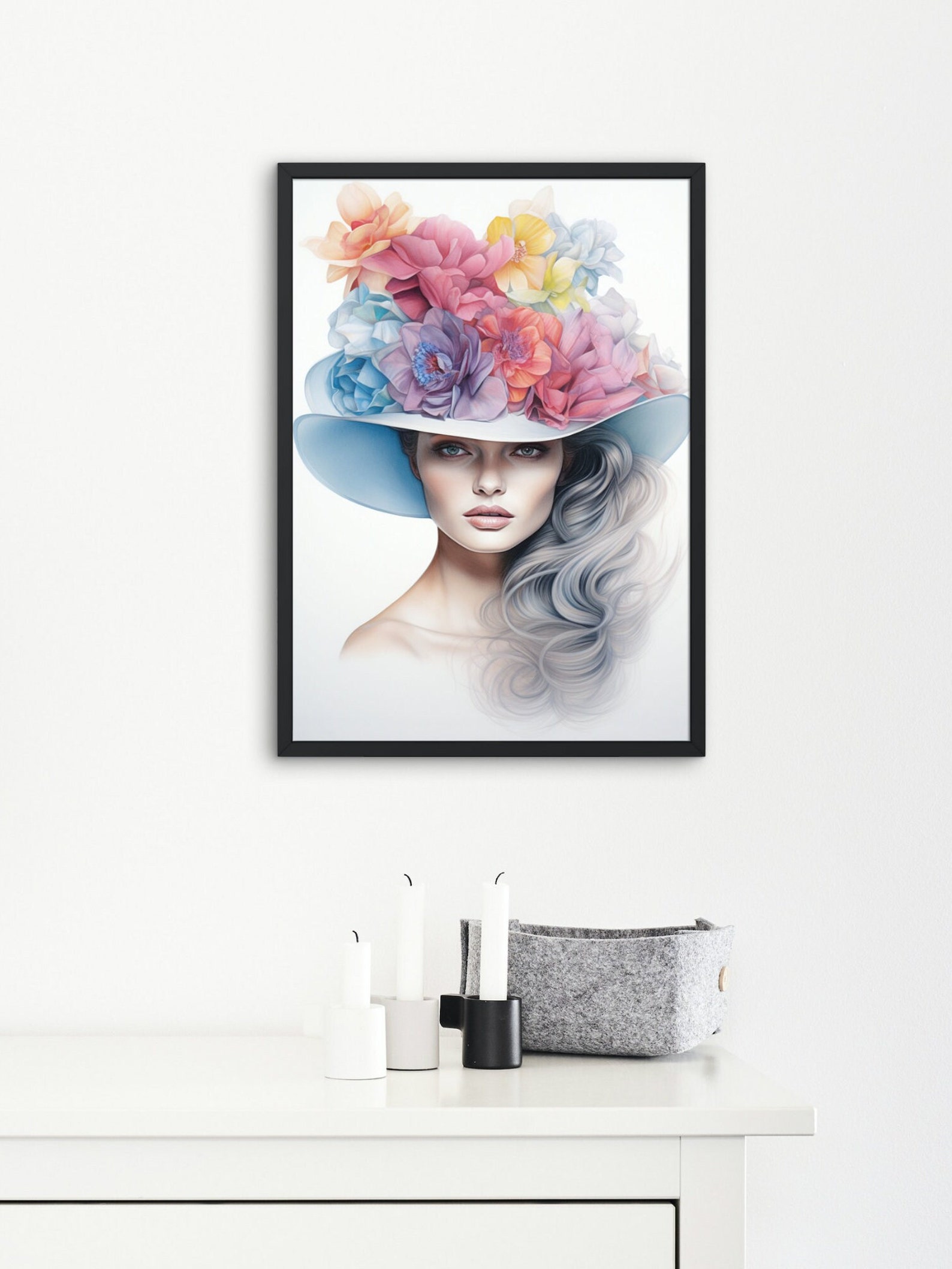 Mysterious Woman With Flowers Coloring Pages: 20 JPG + PDF (download ...