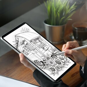 38 Mobile Home Coloring Books, A4 Size Digital Downloads. - Etsy