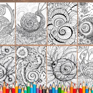 54 Snail Flower Coloring Pages for Kids and Adults Printable Floral ...
