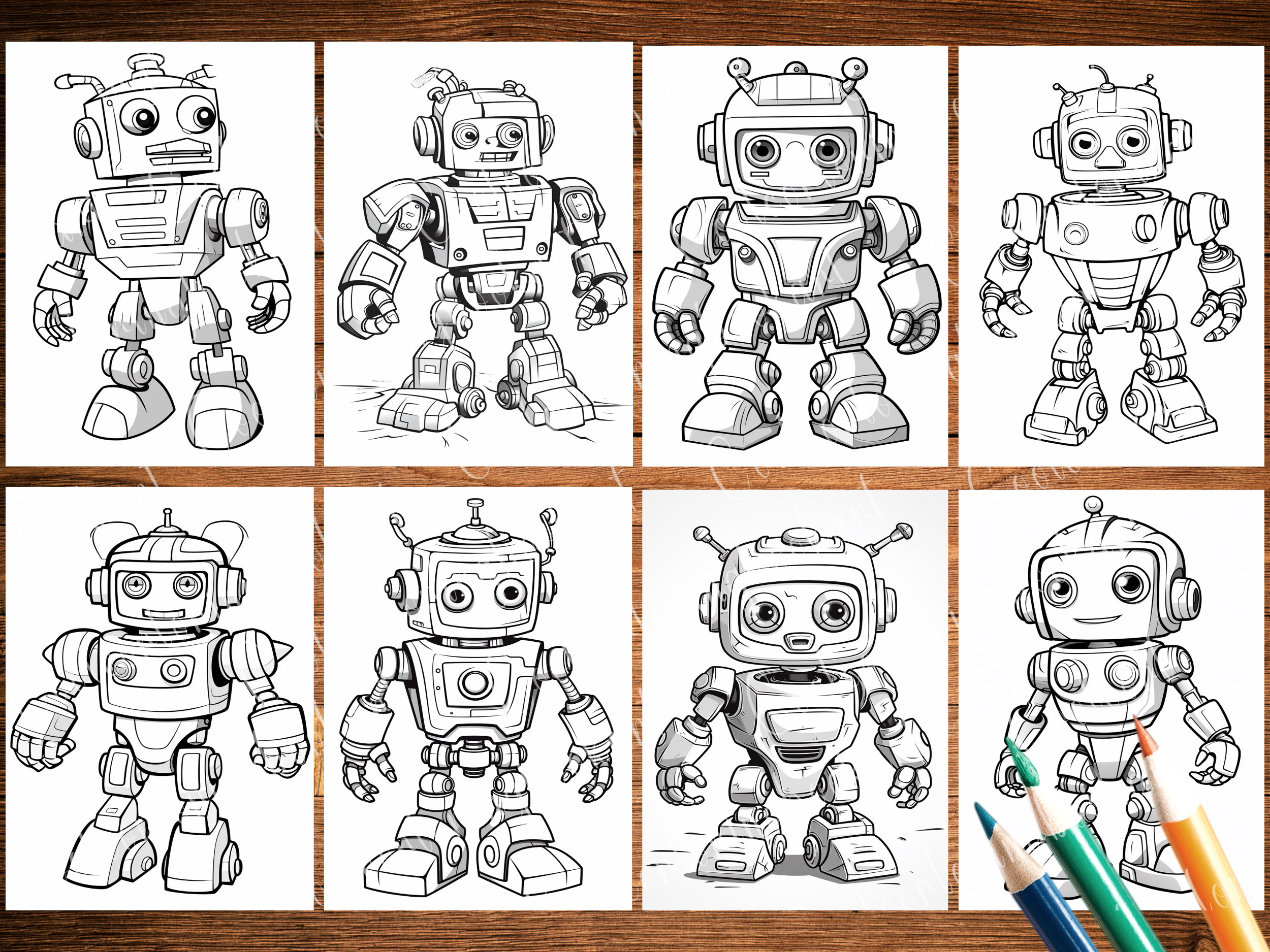 32 Robot Coloring Pages for Kids, Cute Robot Printables, Robots ...