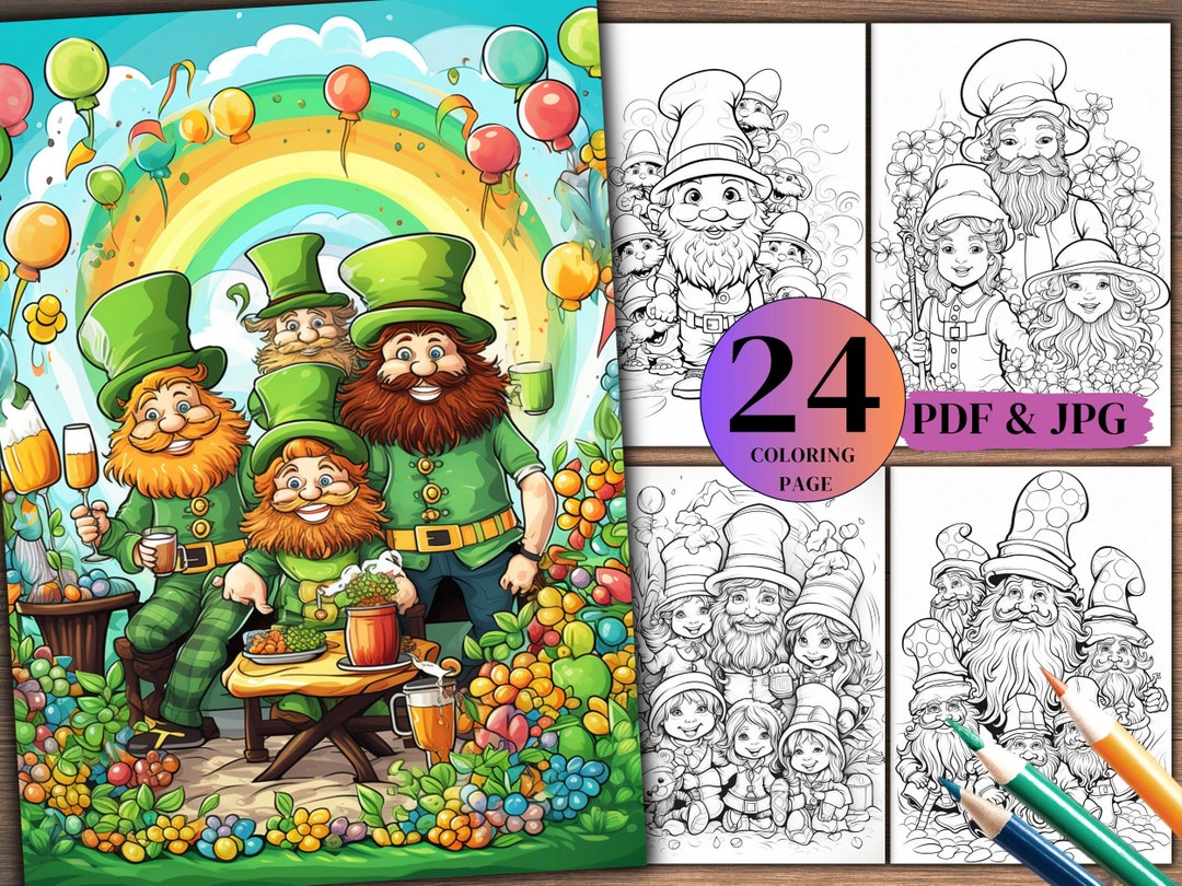 24 St. Patrick's Day Coloring Pages for Kids (digital Print) - Etsy