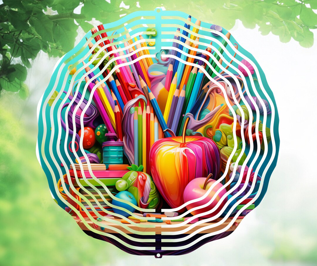 10 PNG Back to School Wind Spinner Bundle ,kids Spinner Design | School ...