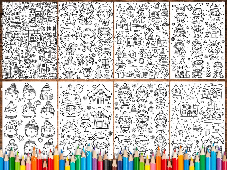 39 Kawaii Christmas Coloring , Christmas Coloring Book ,kawaii Coloring ...