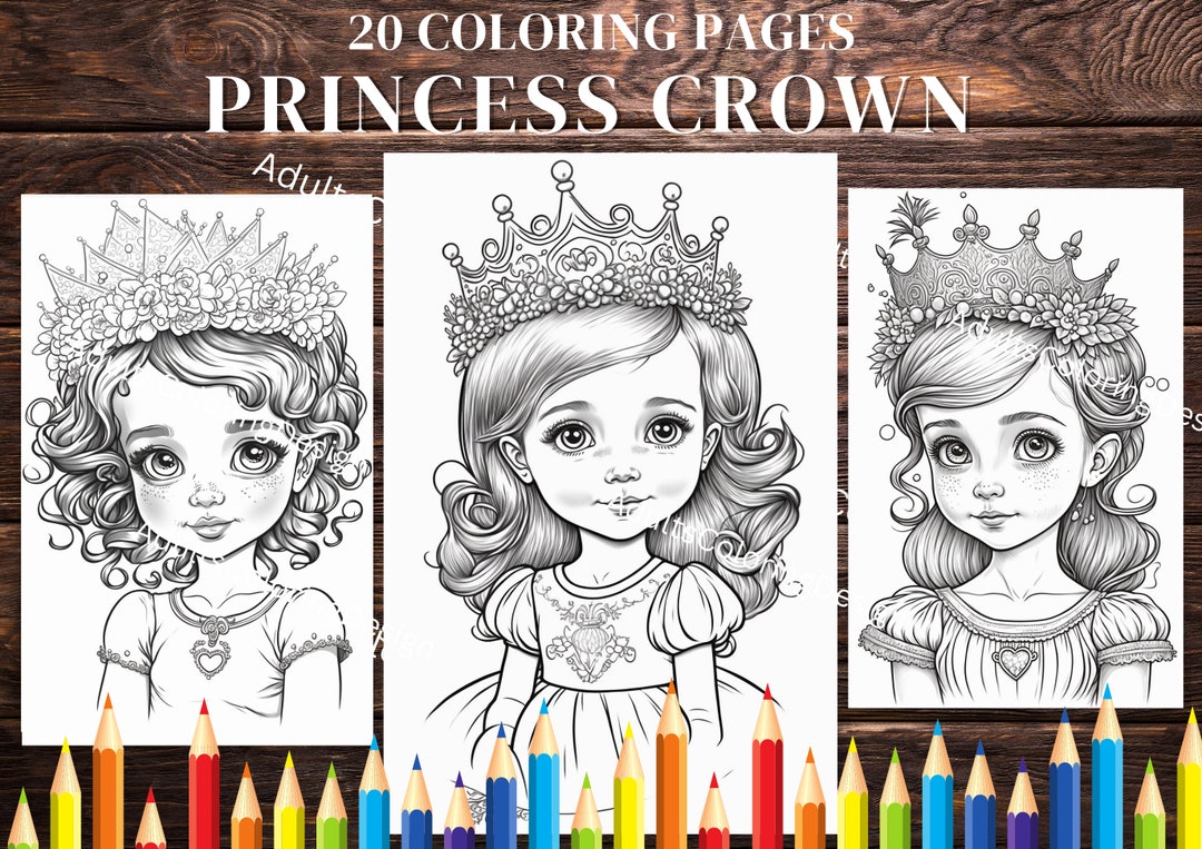 Princess Crown Coloring Pages For Kids