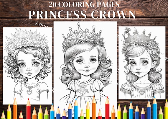 Princess Crown Coloring Pages For Kids