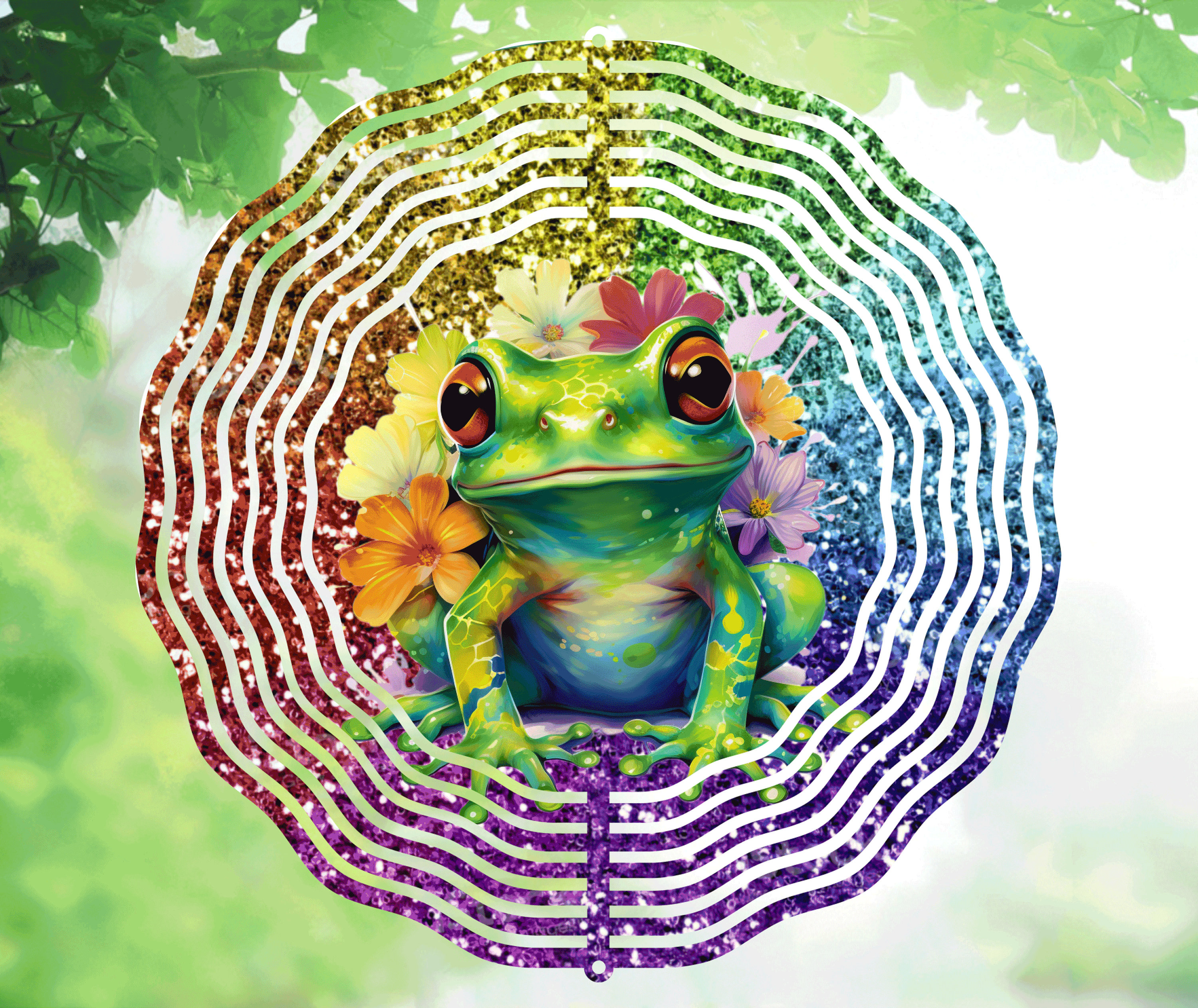 20 Frog Bundle Wind Spinner Sublimation Design Template Round - Etsy