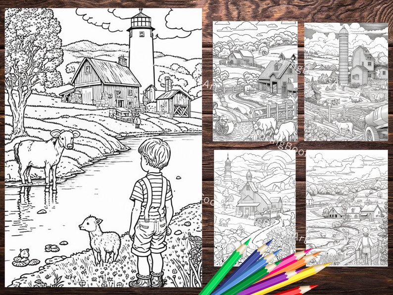 30 Farm Coloring Book Farm Coloring Pages Printable - Etsy