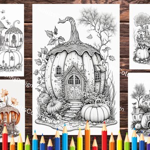 20 Pumpkin Fairy Houses Coloring Pages , Printable Adult Coloring Pages ...