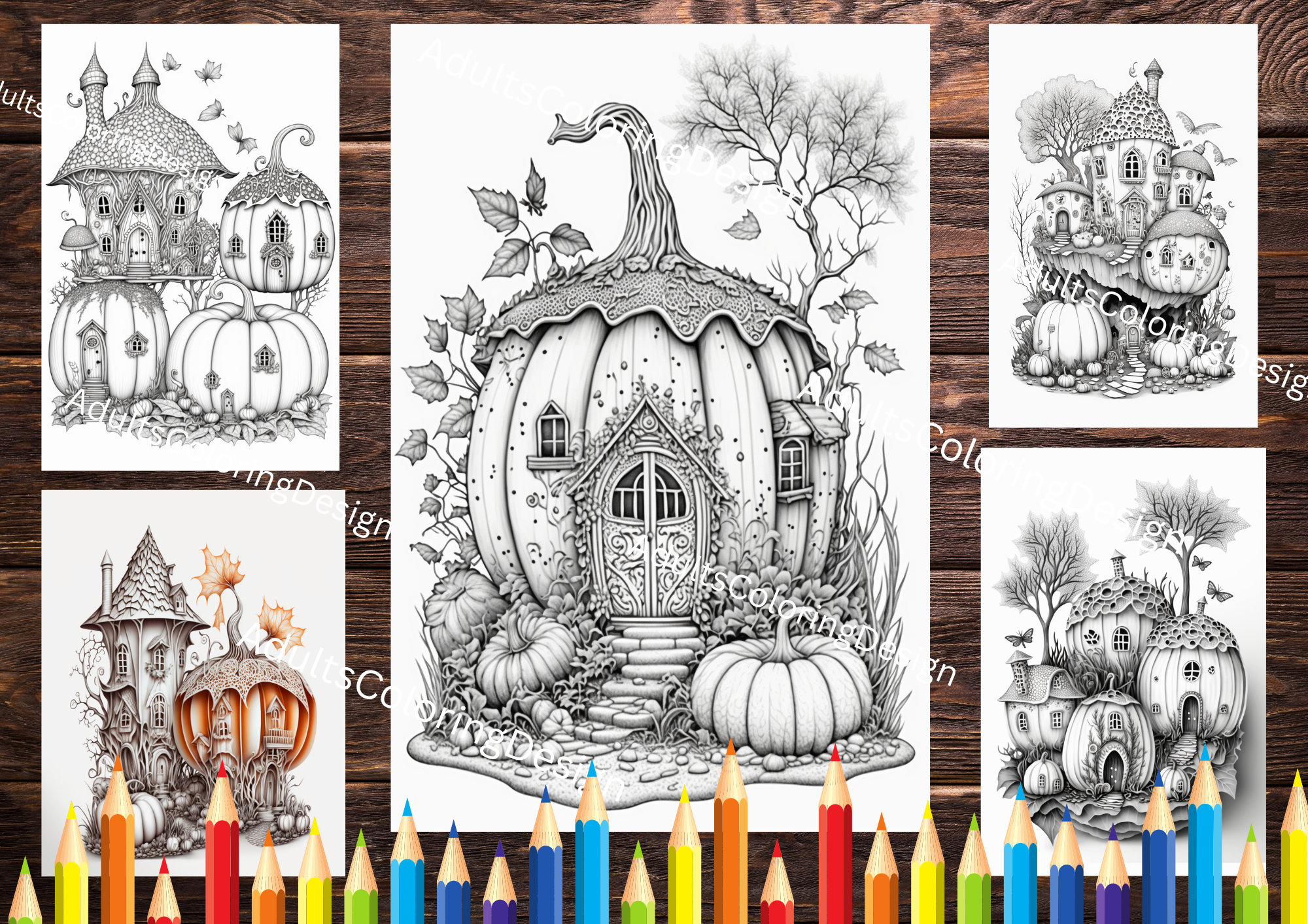 20 Pumpkin Fairy Houses Coloring Pages , Printable Adult Coloring Pages ...