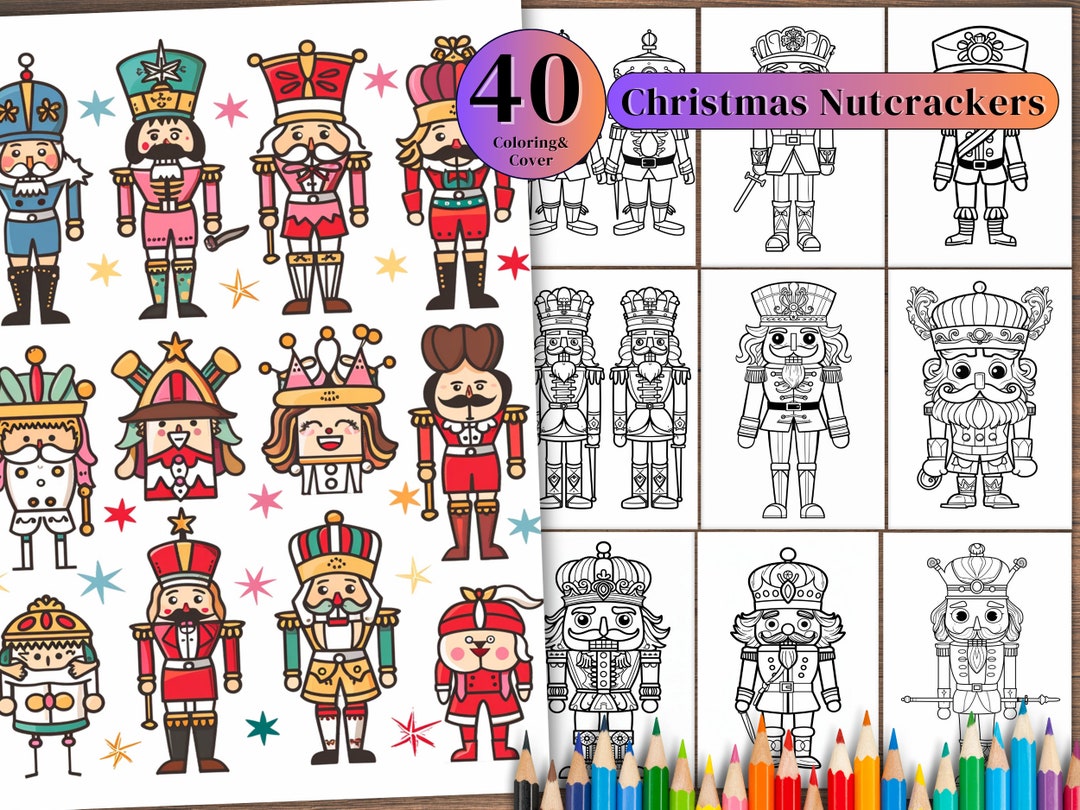 40 Christmas Nutcracker Coloring Pages: Festive Holiday Activity (PDF ...