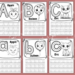 26 Alphabet A-Z Kindergarten, Learning Activity Practice, Letter Trace ...