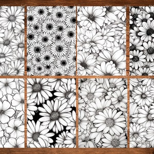 37 Flower Coloring Book Pages, Floral Coloring Page, Printable Flowers ...