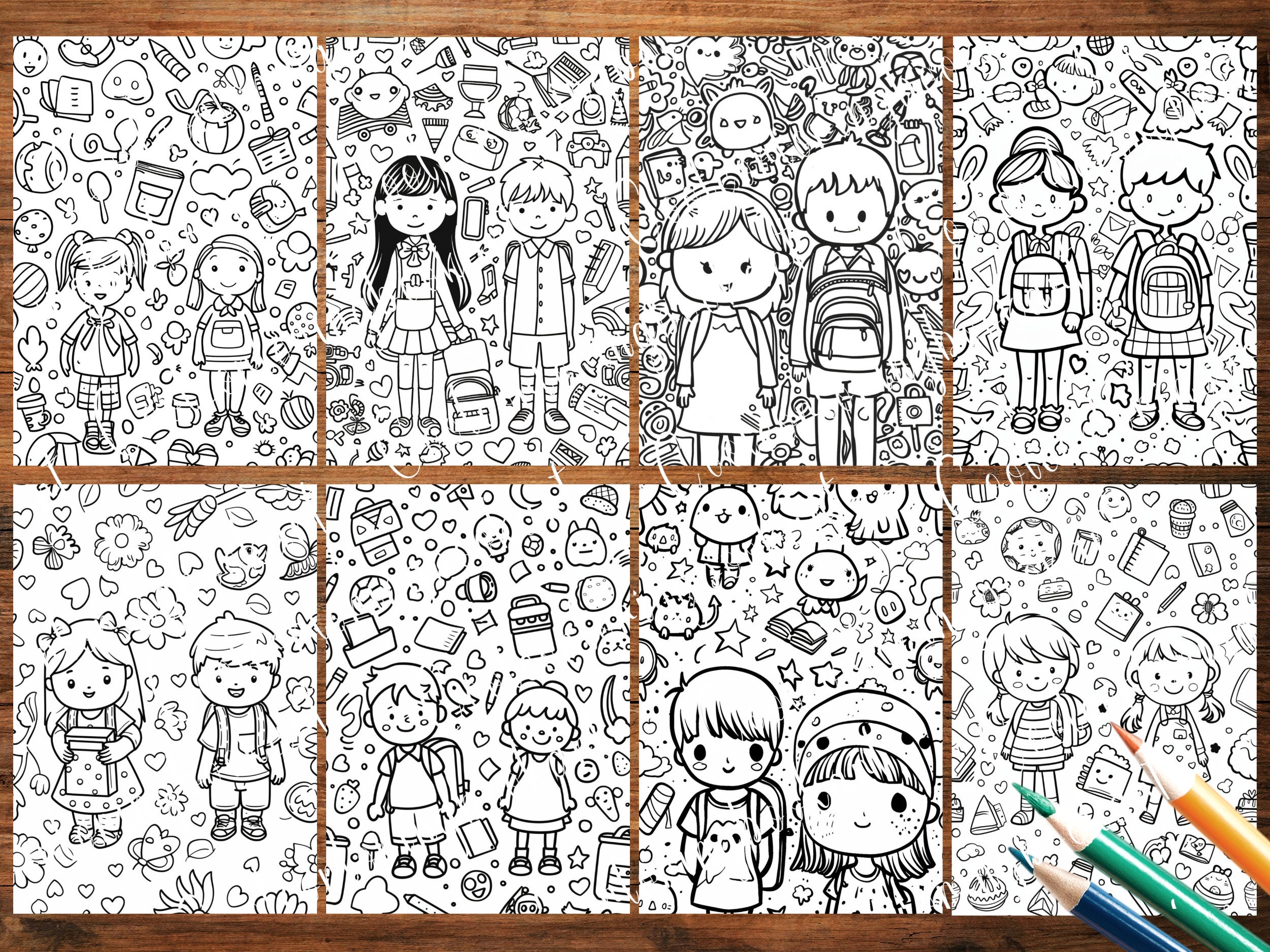 40 School Doodles Clipart, Back to School Doodle Png Graphics Instant ...