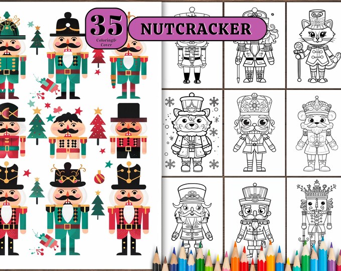 Nutcracker Coloring Pages, Nutcracker Pintables, Christmas Coloring ...