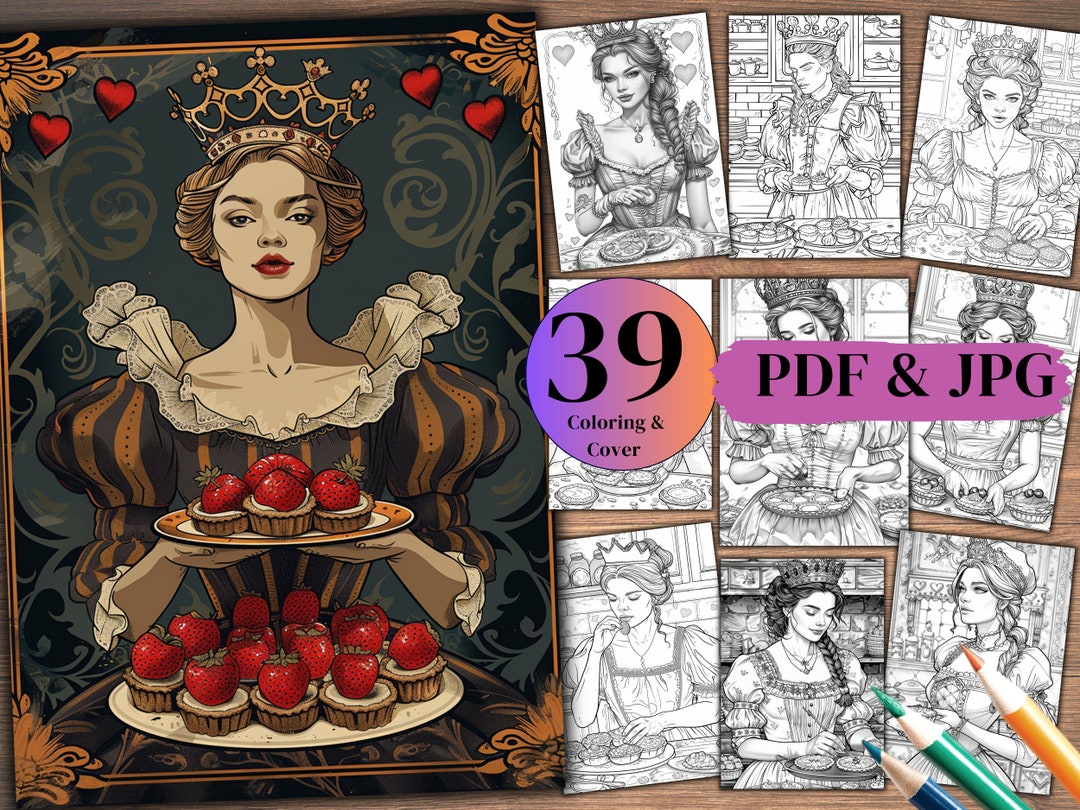 35 Princesses Pies Coloring Books, Coloring Books Digital Downloads PDF ...