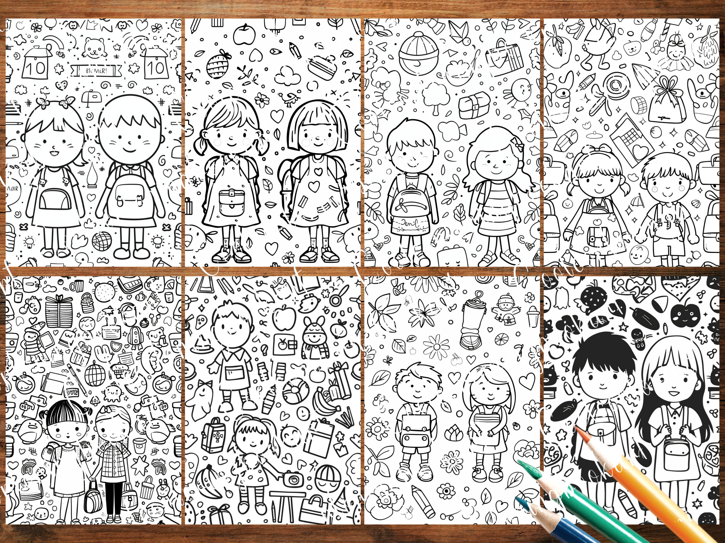 40 School Doodles Clipart, Back to School Doodle Png Graphics Instant ...