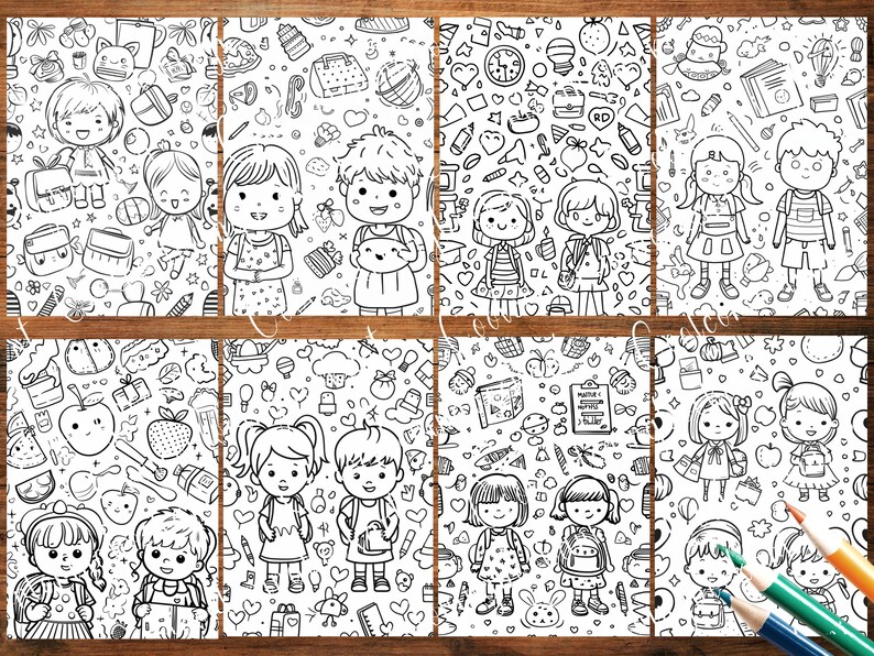 40 School Doodles Clipart, Back to School Doodle Png Graphics Instant ...