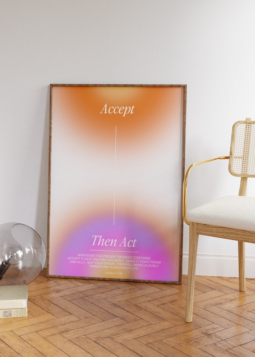 Eckhart Tolle Aura Poster, Pink Gradient Art Print, Pink Aura Poster ...