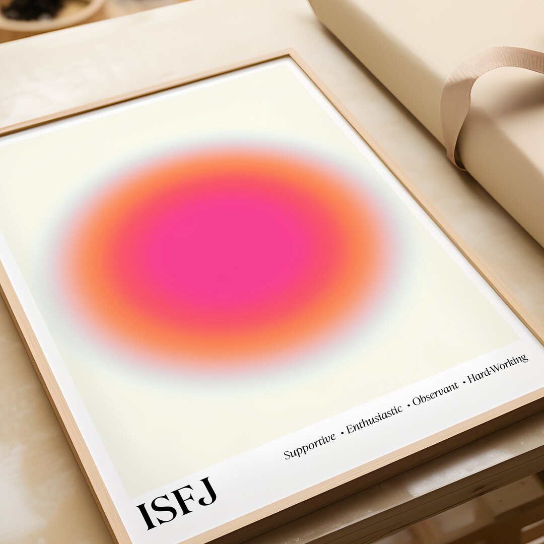 ISFJ Poster, Isfj Art Print, Aura Poster, ISFJ Gift, Gradient Wall Art, Self Care Poster ...