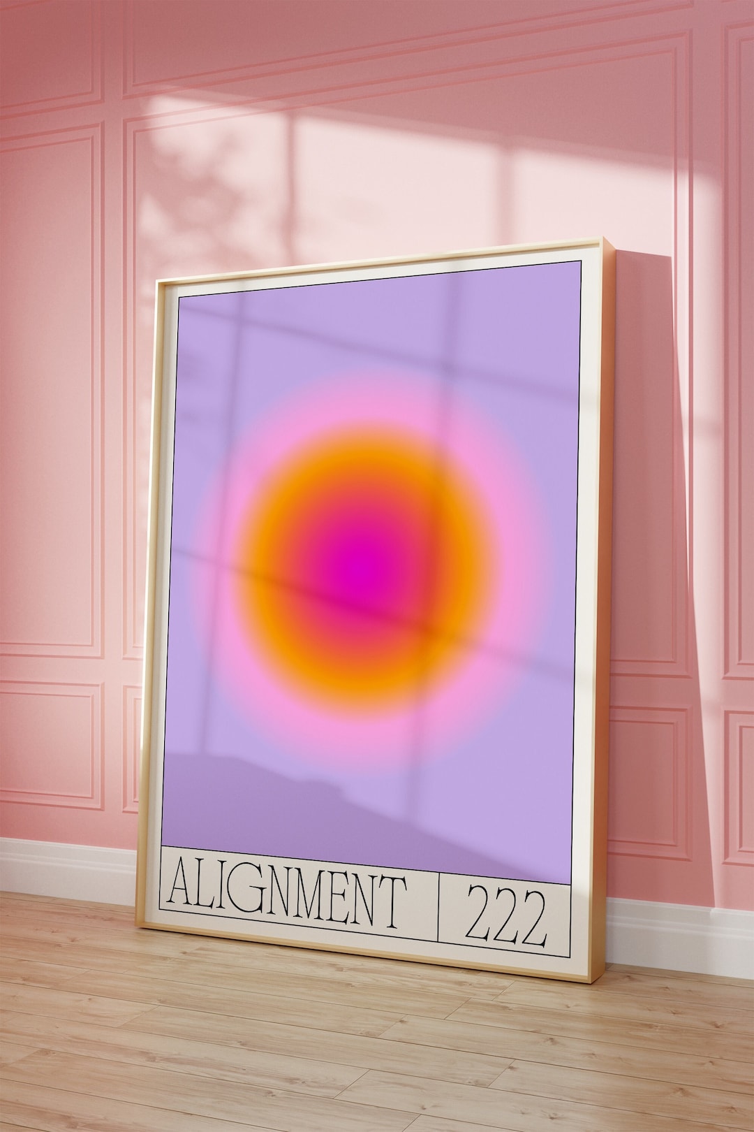 222 Gradient Poster, Lilac Gradient Art Print, Angel Number 222 Poster ...